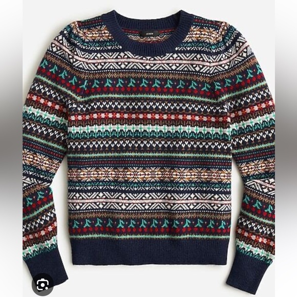 J. Crew | Sweaters | J Crew Puff Sleeve Fair Isle Sweater | Poshmark